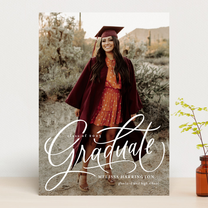 Script Grad Graduation Announcements by Erin German | Minted