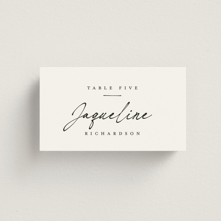 Scripted Elegance Place Cards by Ana de Sousa | Minted