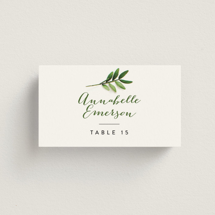 Leaf Arc Place Cards by Ariel Rutland | Minted