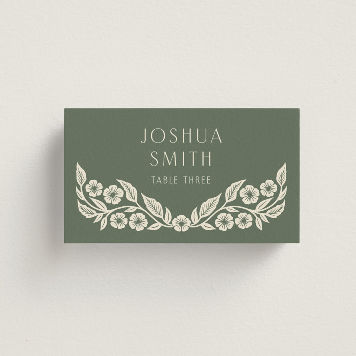 Floral Diamond Place Cards by Katharine Watson | Minted