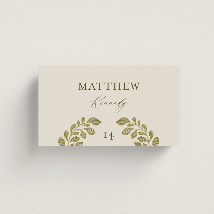 Embroidered Place Cards by Jen Owens | Minted