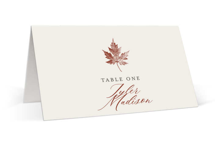 Leaf Print Place Cards by Katharine Watson | Minted