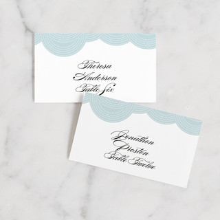 Pearls on a String Wedding Place Cards by Annie Cl... | Minted