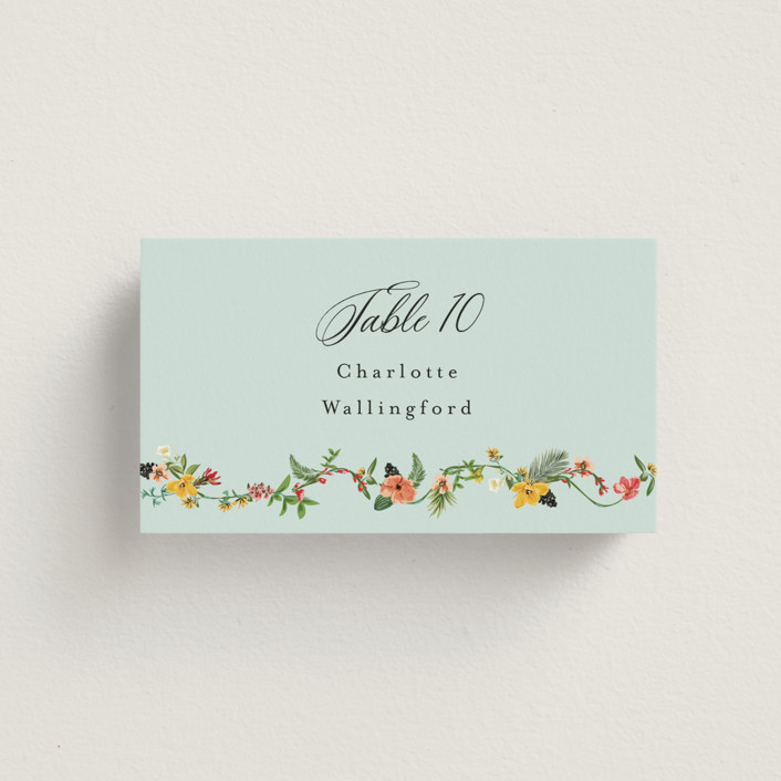 Tropical Crest Place Cards by Susan Moyal | Minted