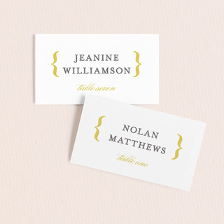 Bold Brackets Place Cards by Teresa Lang Co | Minted