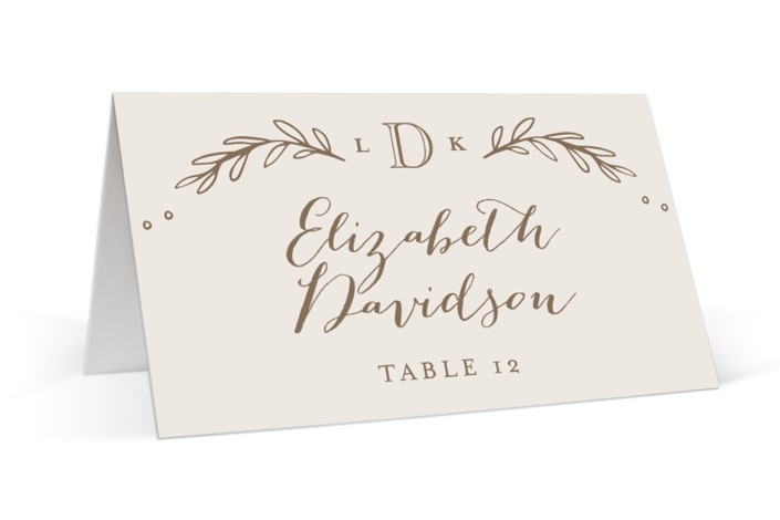 Classic Crest Place Cards by Kristen Smith | Minted