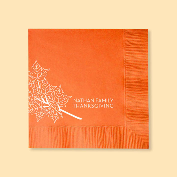 Classic Thanksgiving Leaves Napkin, cocktail size, set of 100 Party ...
