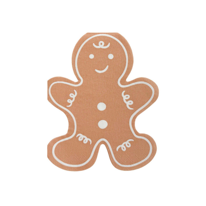Baking Spirits Bright Gingerbread Man Large Napkins - Set of 16 Party ...