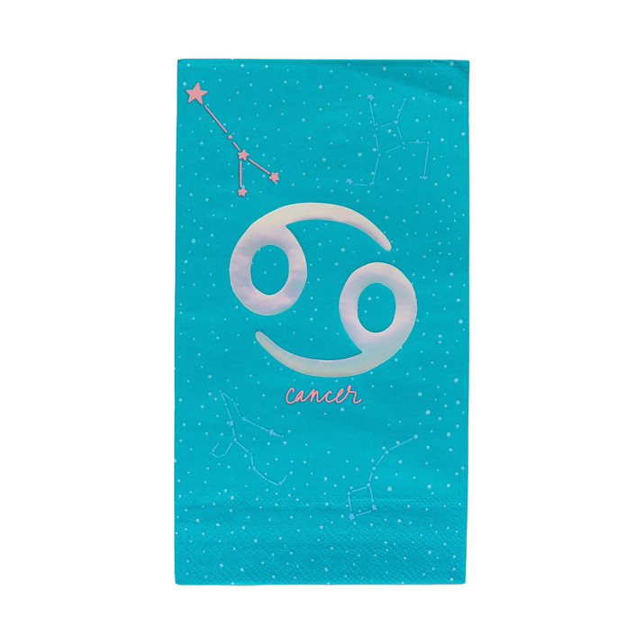 Zodiac Cancer Guest Napkins - Set of 16 Party Napkins by Jollity and Co ...