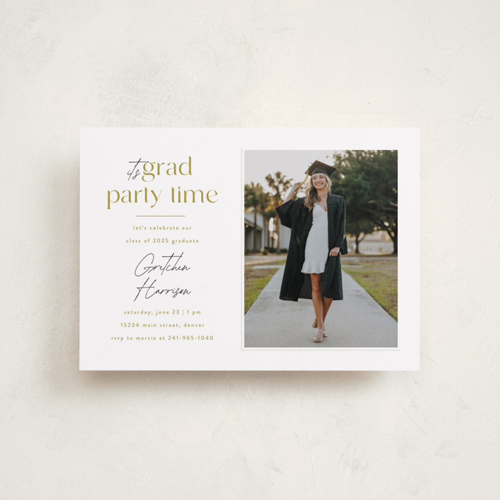 Grad Party Time Petite Graduation Party Invitations by Ashlee Townsend ...