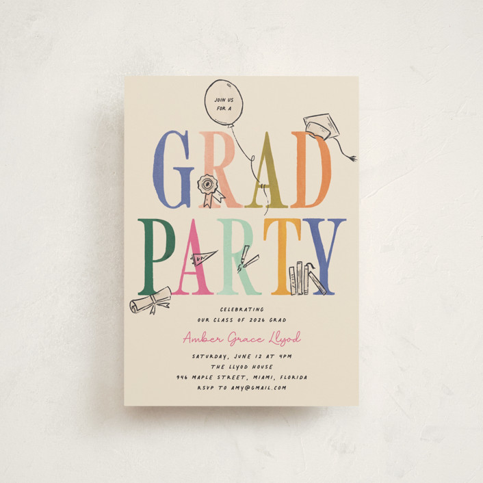 Iconic Petite Graduation Party Invitations by Vera Lim | Minted