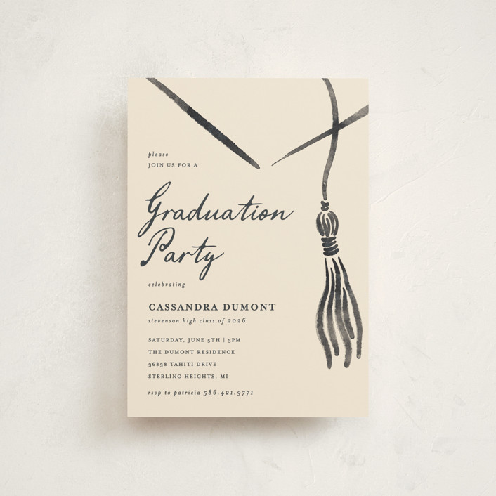 Inked Petite Graduation Party Invitations by Jamie Alexander | Minted