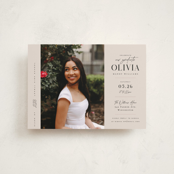 Invitation with photo Petite Graduation Party Invitations by Orasie ...
