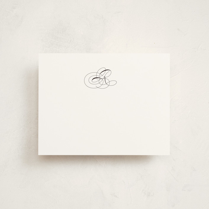 simple monogram Personalized Stationery by Lori Wemple | Minted