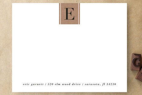 Letter Block Personalized Stationery by Kelly Nasu... | Minted