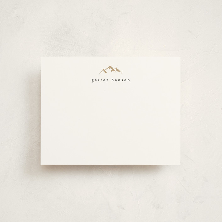 Minimal Mountain Personalized Stationery by Amy Payne | Minted
