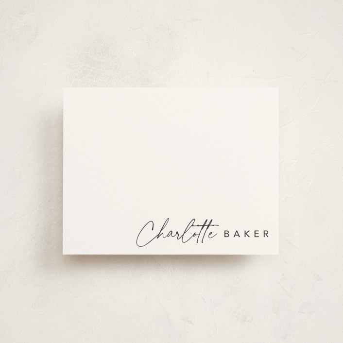 Quick signature Personalized Stationery by Stacey Meacham | Minted