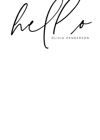 Hello Stranger 5x7 Personalized Stationery by Anna Elder | Minted