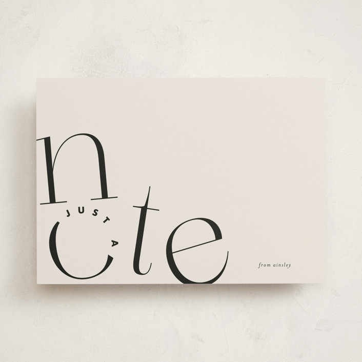 just a note 5x7 Personalized Stationery by Jackie Crawford | Minted