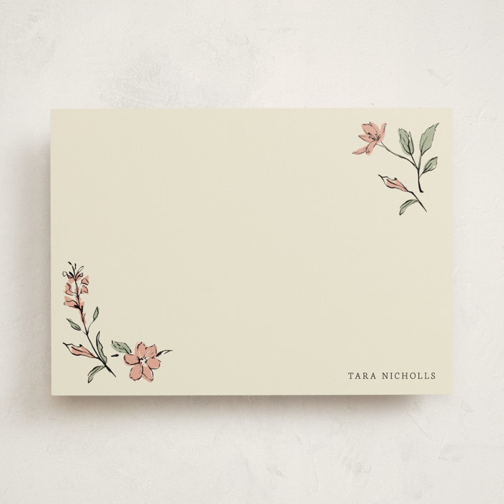 Elegant Floral Stationery 5x7 Personalized Stationery by RachelYaej ...