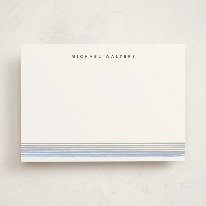 Lined elegance 5x7 Personalized Stationery by Creo Study | Minted