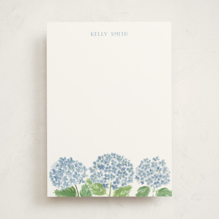 Hydrangea Love 5x7 Personalized Stationery by Lydia Carns | Minted