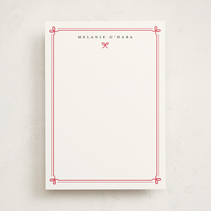 bow border 5x7 Personalized Stationery by Alston Foster | Minted