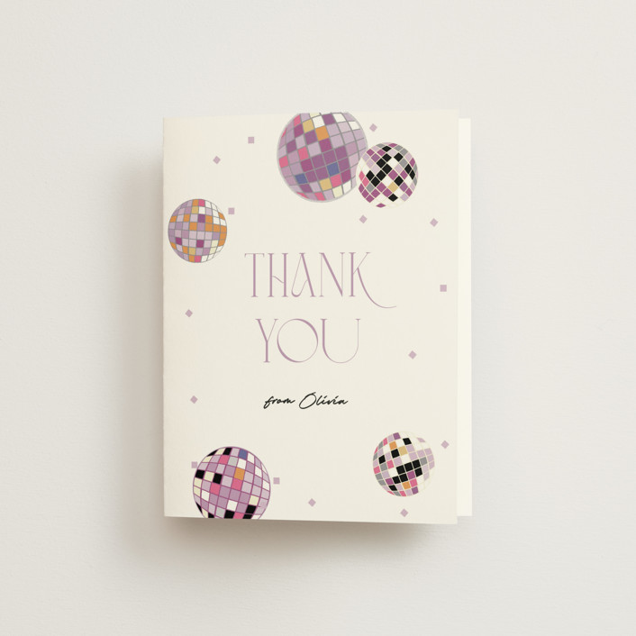 Disco Fever Bridal Shower Thank You Cards by Corinne Malesic | Minted