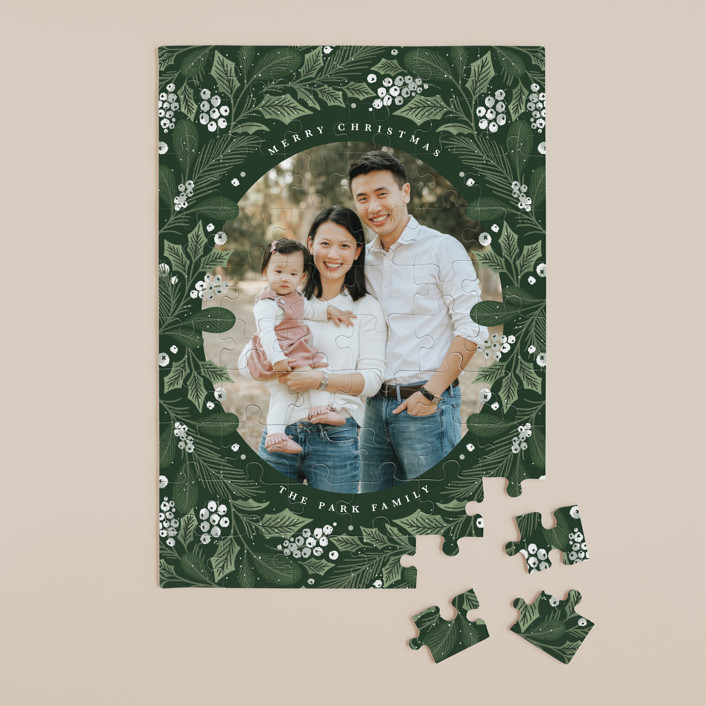 Snowberries 60-Piece Custom Puzzle by Kristen Smith | Minted