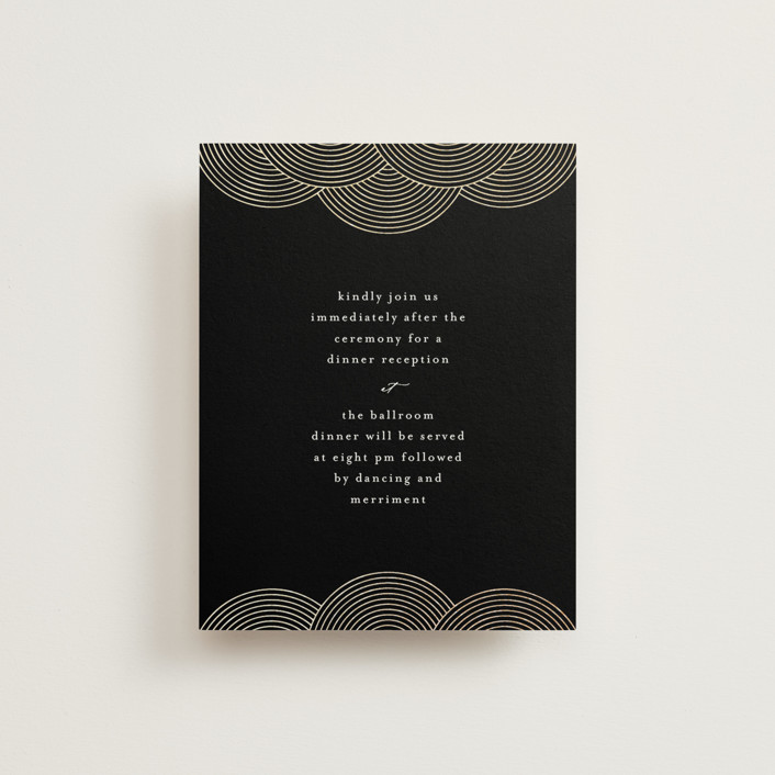 ionic Foil-Pressed Reception Cards by Lori Wemple | Minted