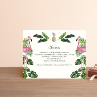 Tropical Foil-Pressed Reception Cards by Elly | Minted