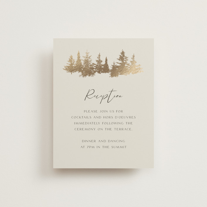 Vista Foil-Pressed Reception Cards by Robin Ott | Minted