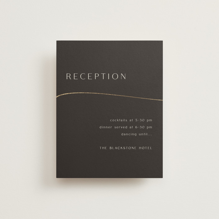 gathering Foil-Pressed Reception Cards by Olivia Raufman | Minted