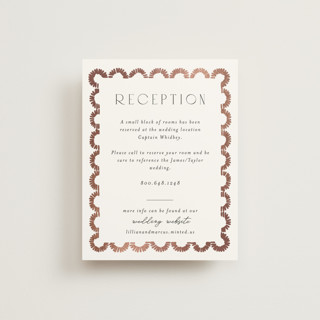 Ornamental Edge Foil-Pressed Reception Cards by Al... | Minted