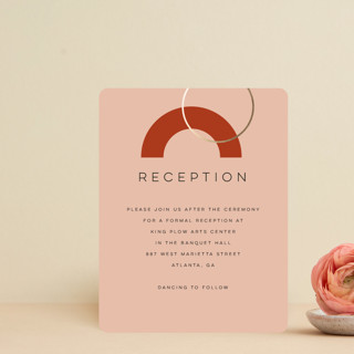 Bauhaus Shapes Foil-Pressed Reception Cards by Mor... | Minted