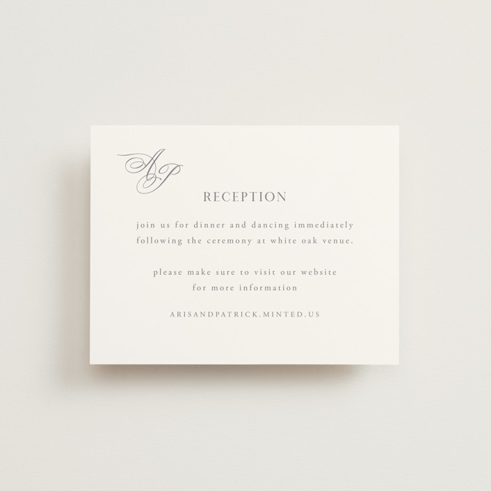 Regal Reception Cards by Melinda Denison | Minted
