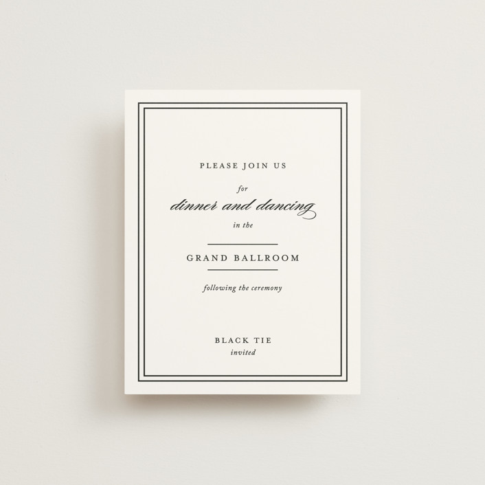 Eloquence Reception Cards by Kimberly FitzSimons | Minted