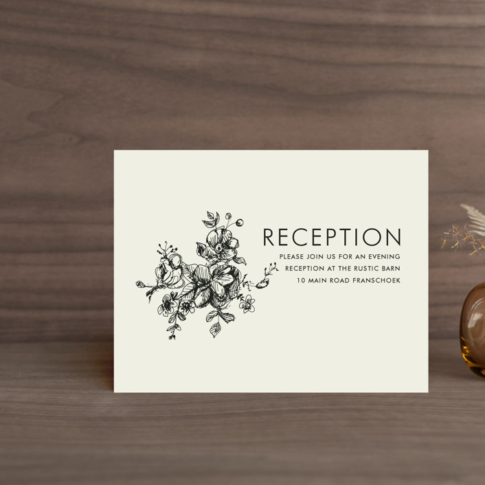 Elegance Illustrated Reception Cards by Phrosné Barwood | Minted