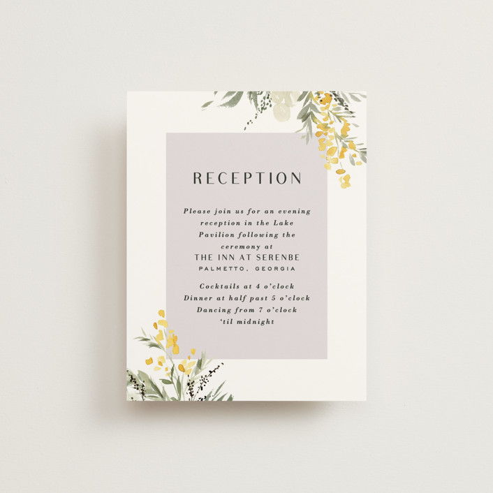 mimosa Reception Cards by Everett Paper Goods | Minted