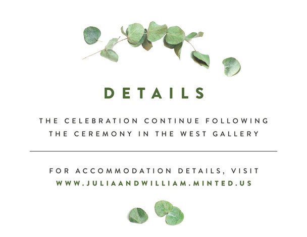 Leaf Arc Reception Cards by Ariel Rutland | Minted
