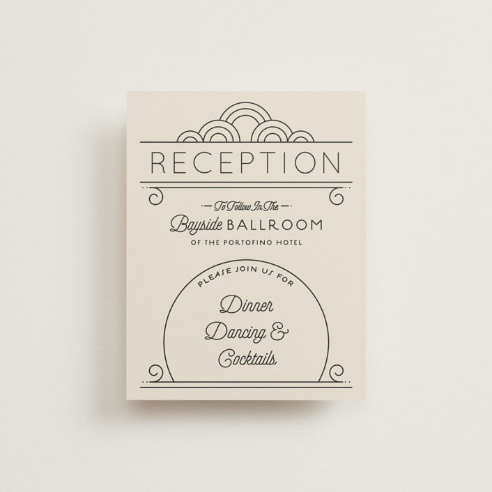 Deco Nouveau Reception Cards by GeekInk Design | Minted