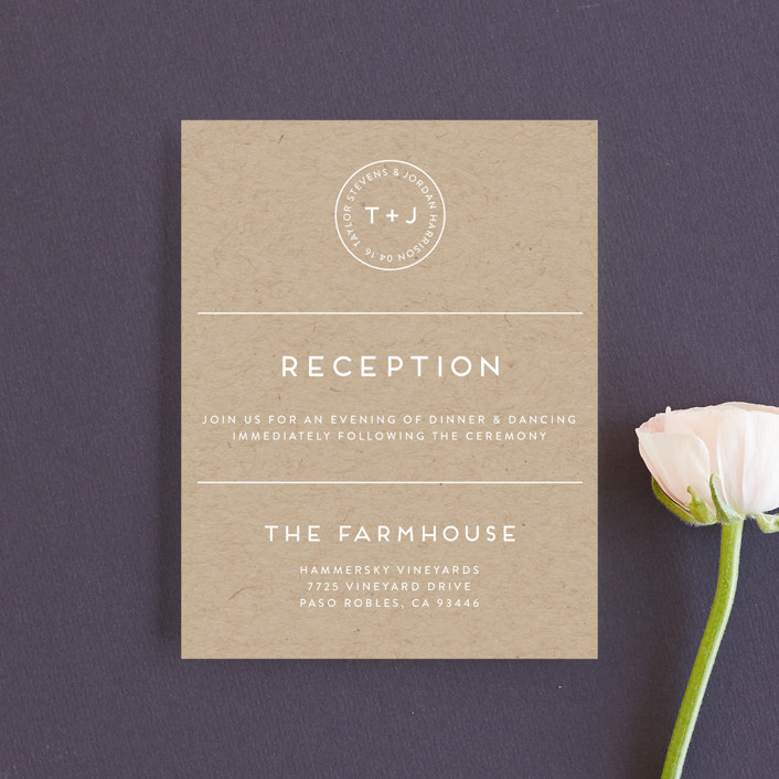 Modern Stamp Reception Cards by seulghi | Minted