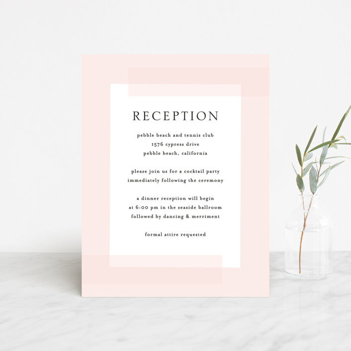 Transparent Reception Cards by Erin Deegan | Minted
