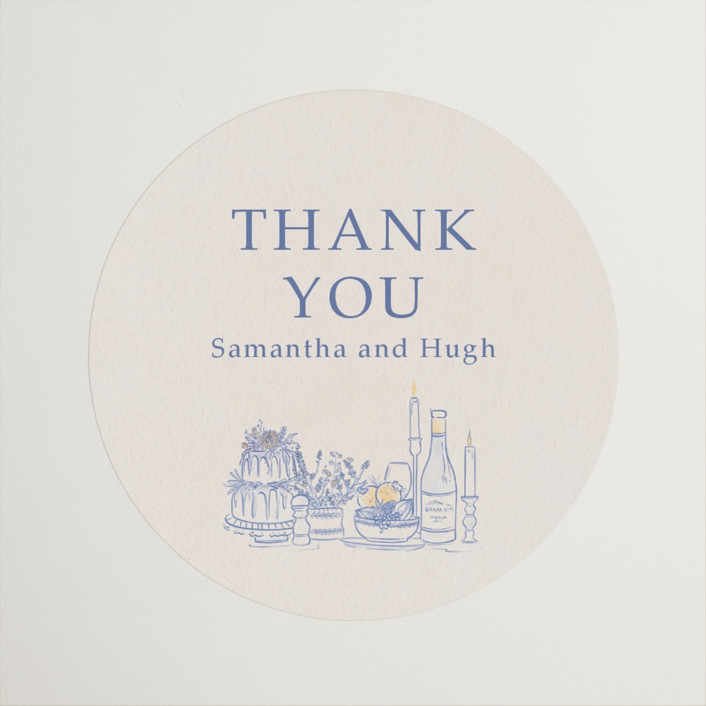 Table feast Rehearsal Dinner Favor Stickers by Sabrin Deirani | Minted