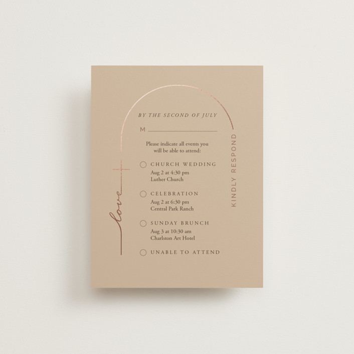 Christian Love Arch Foil-Pressed Multi-Event RSVP Cards by FRANI | Minted