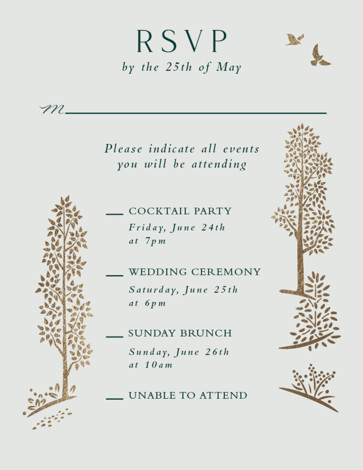 Mountaintop Foil-Pressed Multi-Event RSVP Cards by Paper Sun Studio ...