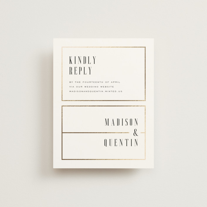 Documentary Foil-Pressed RSVP Online Enclosure Cards by Heather ...