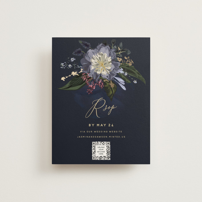 After Midnight Foil-Pressed RSVP Online Enclosure Cards by Susan Moyal ...