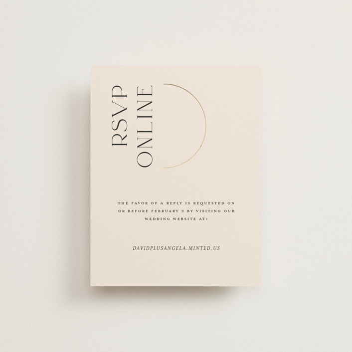 Modernist Monogram Foil-Pressed RSVP Online Enclosure Cards by Christie ...
