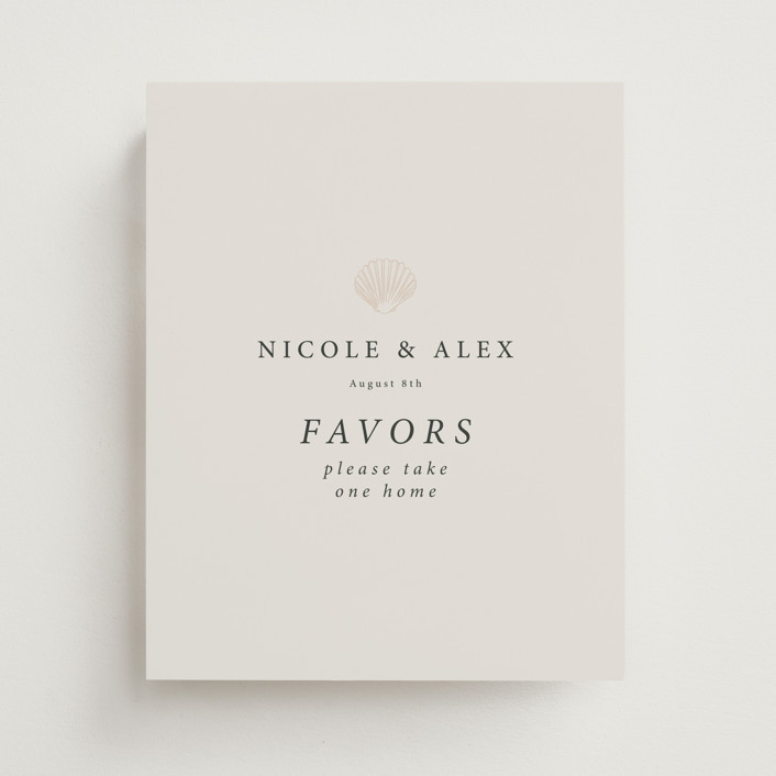 Simple Seashell Reception Signs by Hannah Bowman | Minted